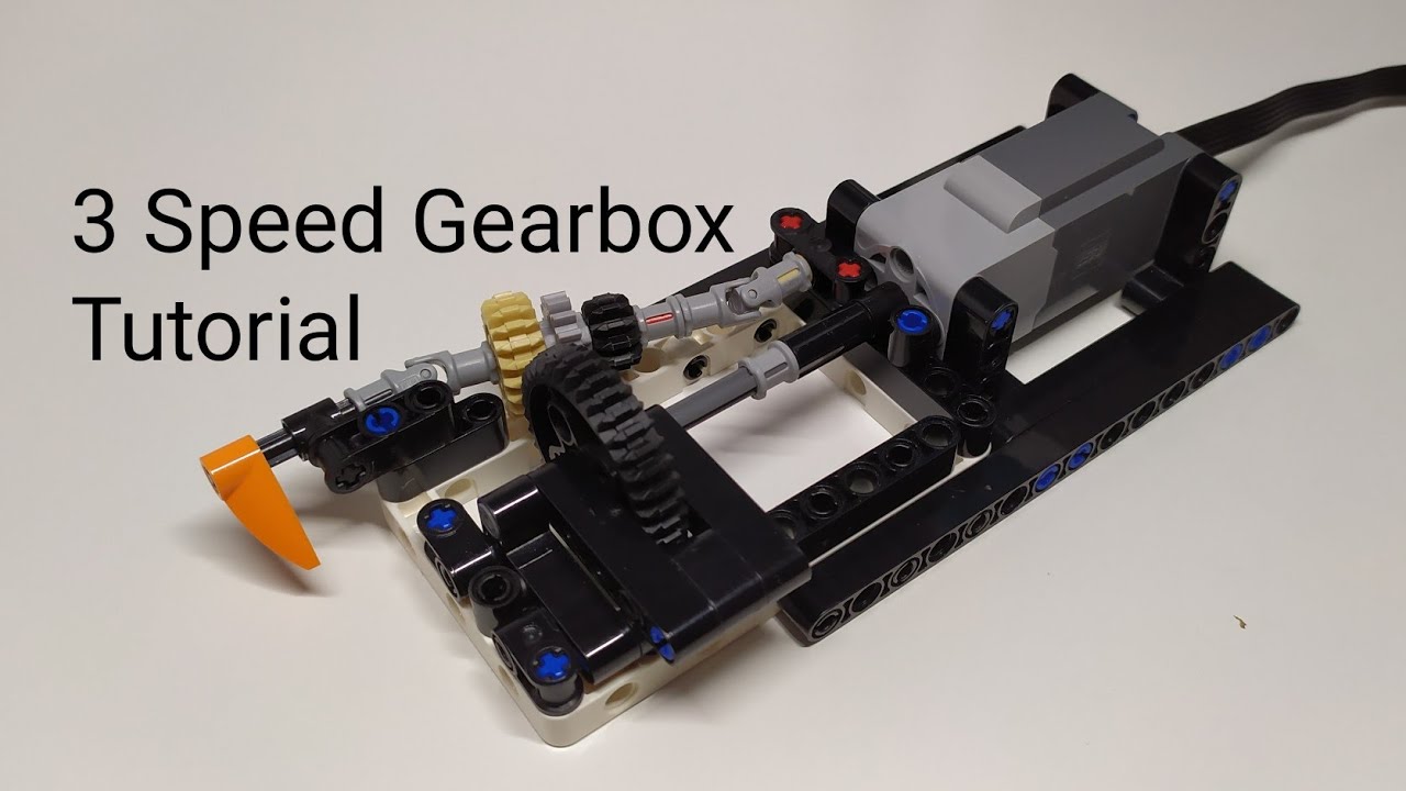 Lego Technic 3 Speed Gearbox Tutorial (No Special Gears) - YouTube