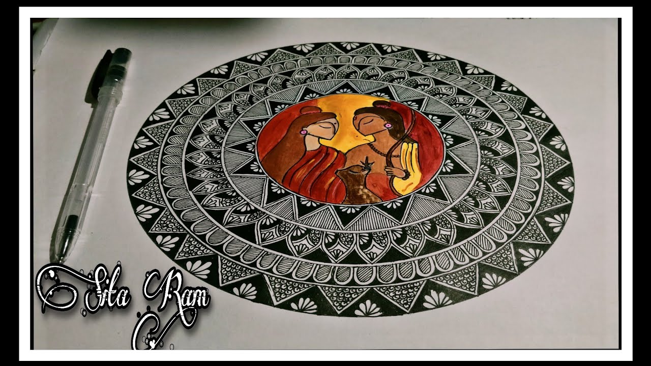 Ram sita mandala art 🎨// Sita Ram Mandala Art..pen Art // mandala art ...