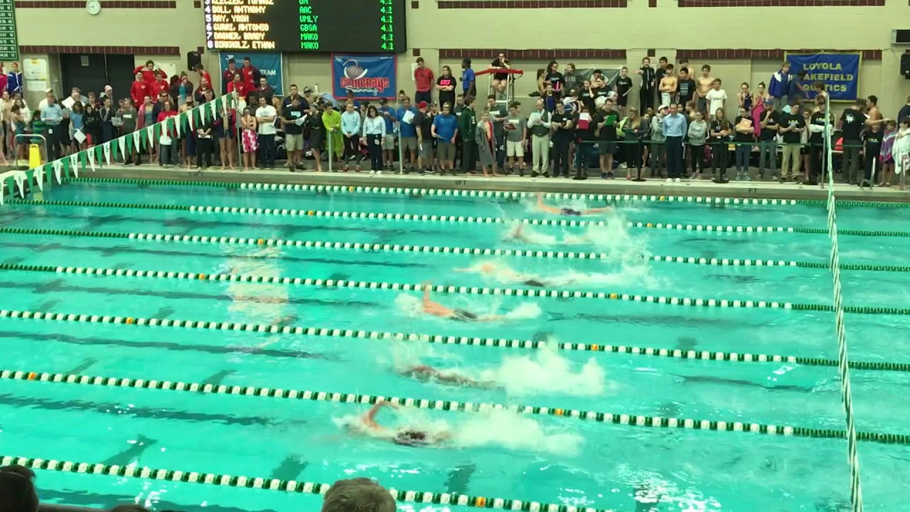 Boys 13-14 50yd Freestyle A final - YouTube