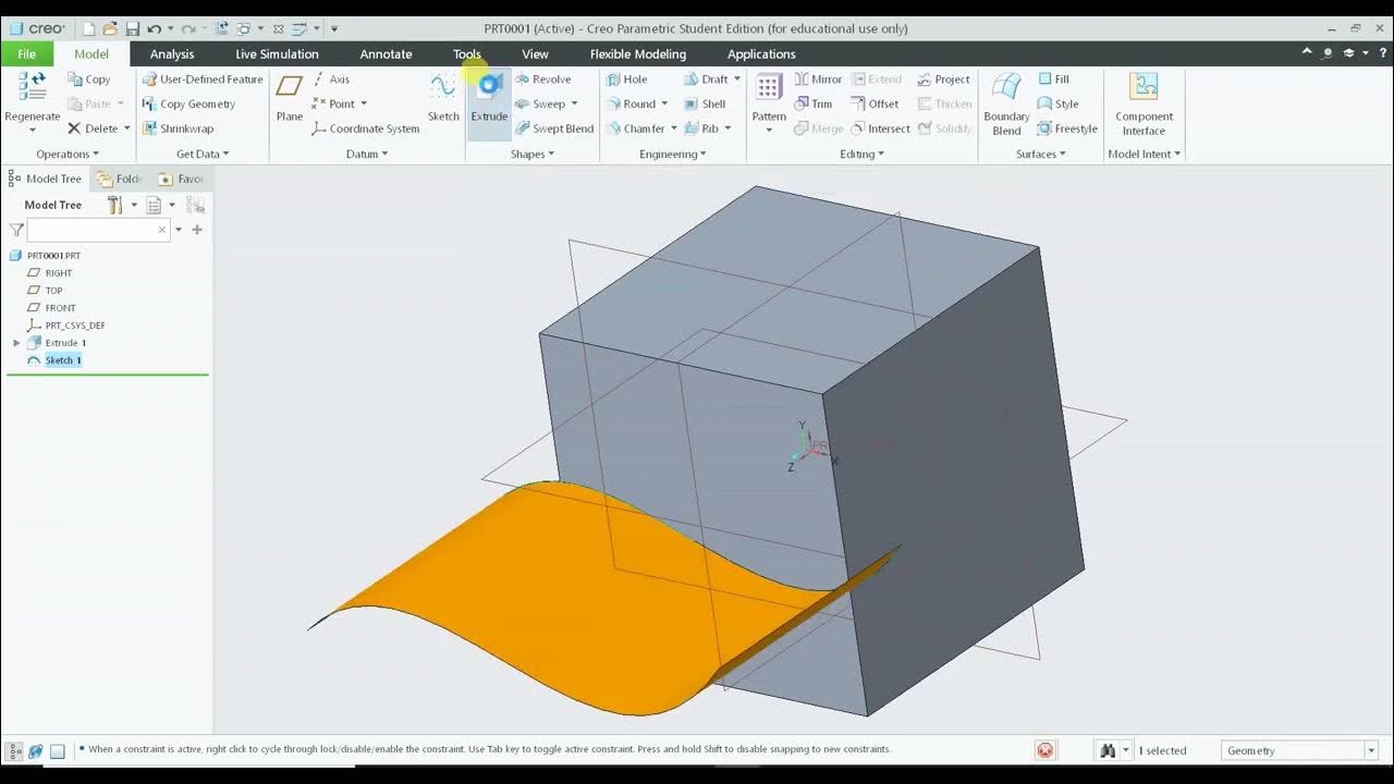 Split Draft using Quilt - Creo Parametric - YouTube