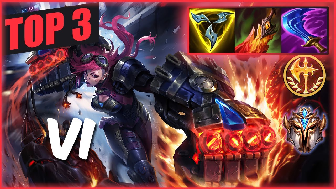 [Wild Rift] VI TOP 3 - RUSH Challenger ranked game + build - YouTube