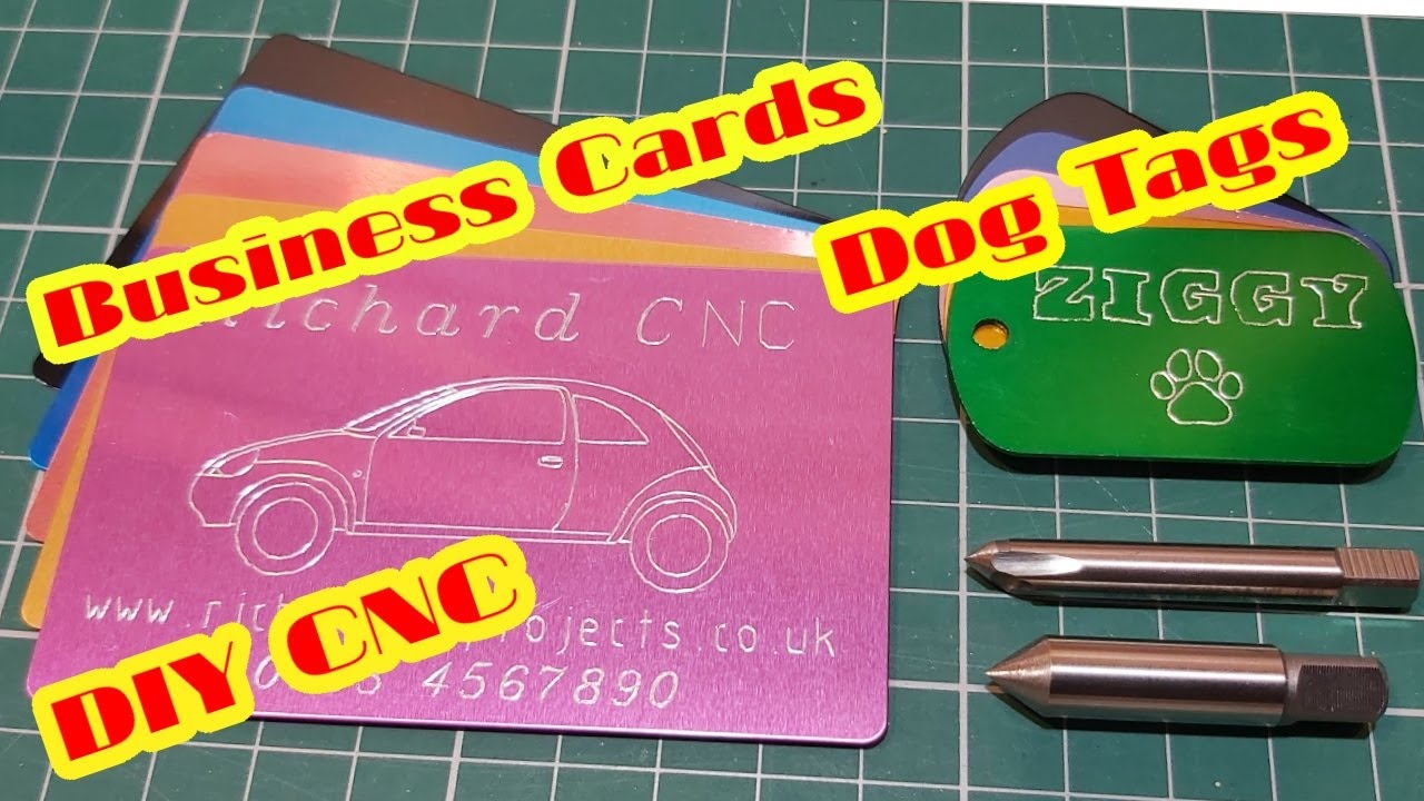Aluminum Business Cards and Dog Tags - DIY CNC - YouTube
