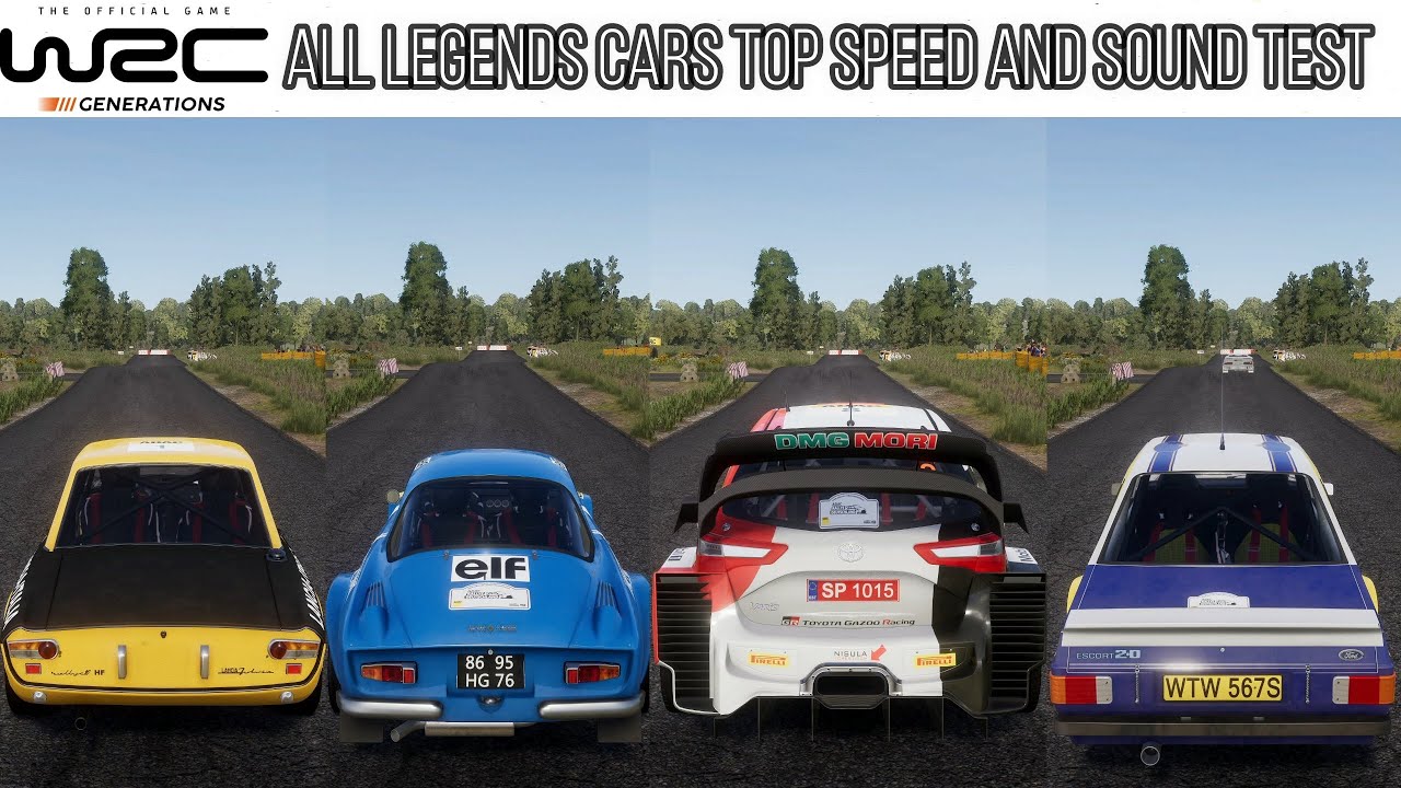 WRC GENERATIONS | ALL LEGEND CARS TOP SPEED AND SOUND TEST | - YouTube