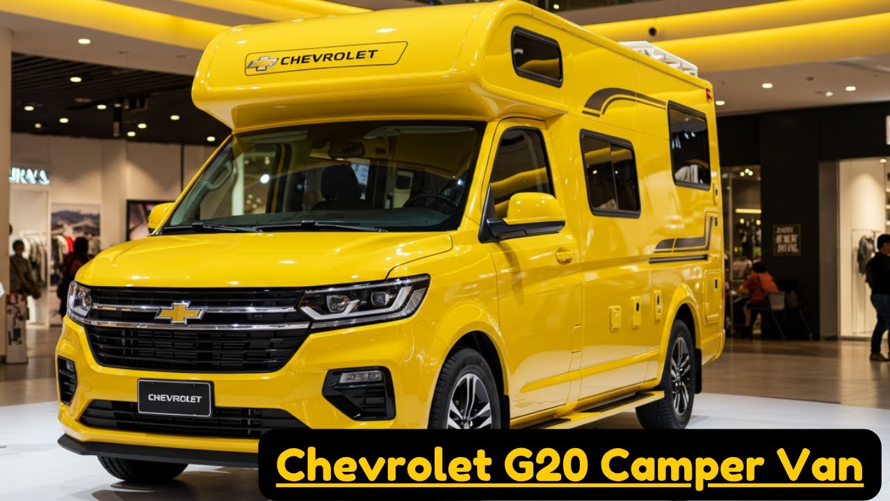 Chevrolet G20 Camper Van Motorhome Tour | Vibrant Yellow 4x4 Classic RV ...
