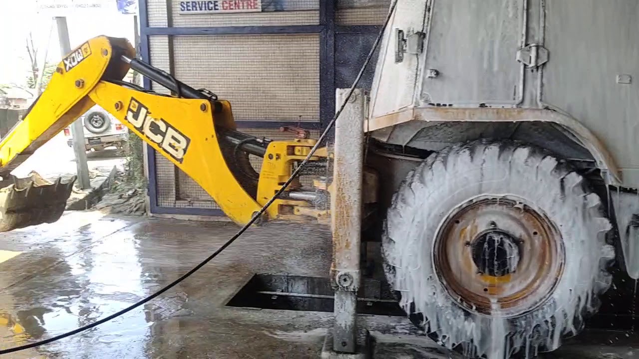 jcb wash with cemical - YouTube