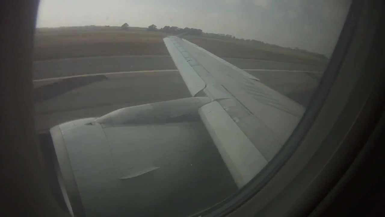 ALITALIA A321 thrust reverser & spoilers - YouTube