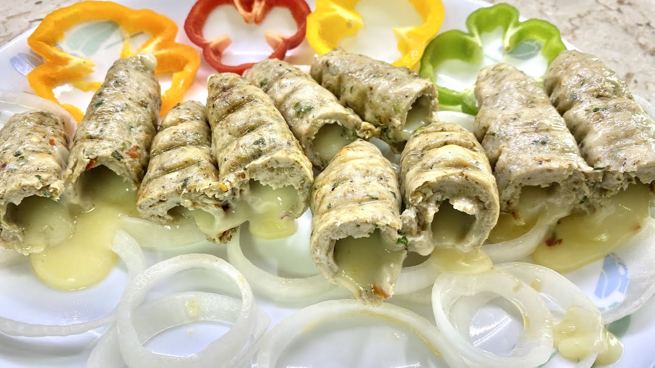 [ENG SUBTITLES] CHEESE STUFFED SEEKH KEBAB | CHEESY | EASY RECIPE ...