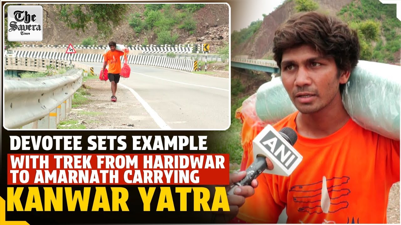 Devotee sets example with trek from Haridwar to Amarnath carrying ...