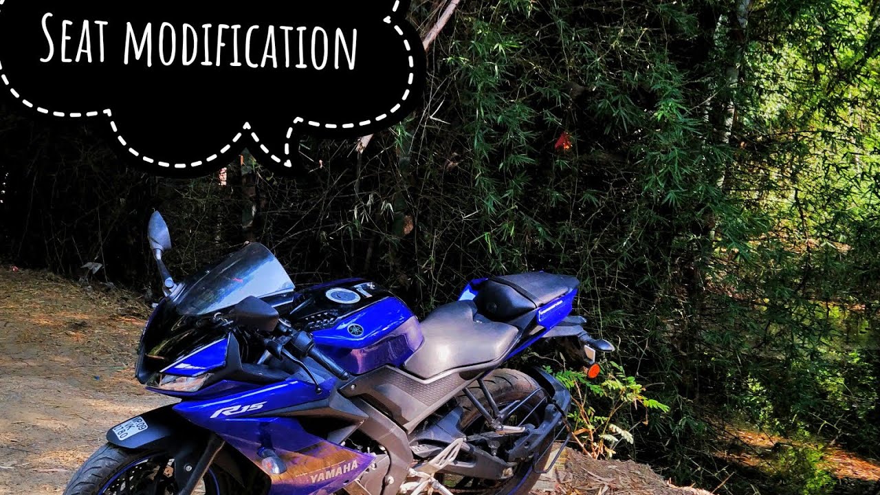 Best Seat modification of R15V3 for long Touring ||R15 Seat ...