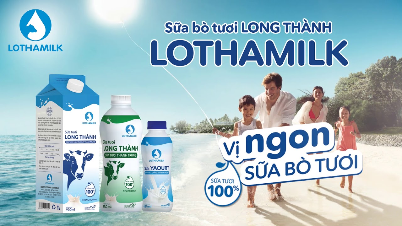 SỮA BÒ TƯƠI LONG THÀNH - LOTHAMILK 2 - YouTube