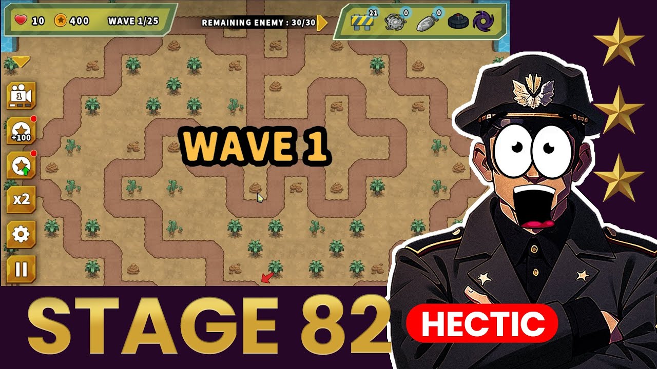 HECTIC!!! Turret Defense King - Stage 82 Playthrough - YouTube