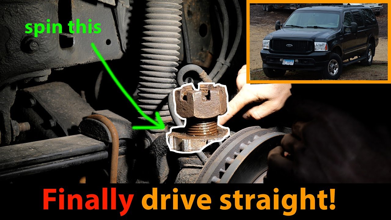Alignment Shop can't Get it Right? The Easy Solution for your Excursion or F250 - YouTube