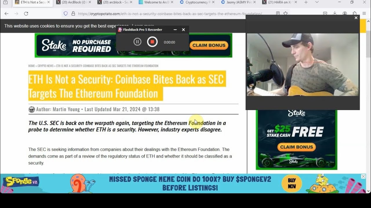 SEC coming for ETH 👮‍♂️ JASMY release 2024 roadmap 🇯🇵 Arcblock’s AIGNE ...
