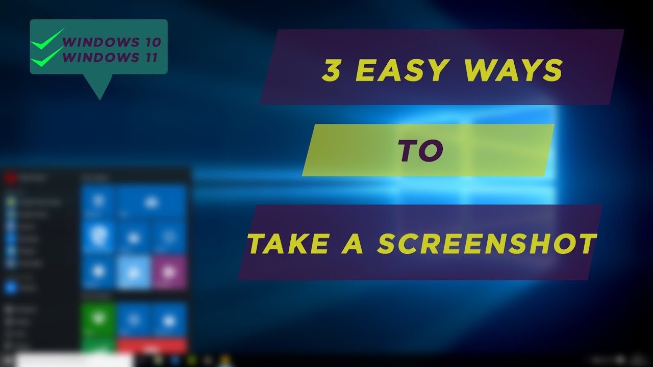 3 Easy ways to take a screenshot on your windows pc - YouTube