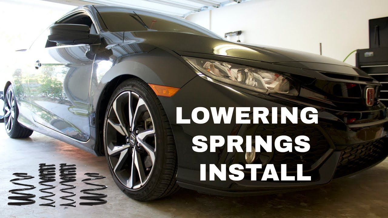 10th Gen Civic | LOWERING SPRINGS INSTALL | NO TALKING - YouTube