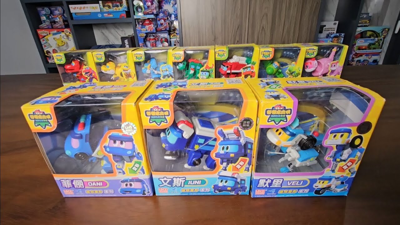 Gogo Dino police version , DANI, JUNI, and VELI | Tranforming Dinosaur ...