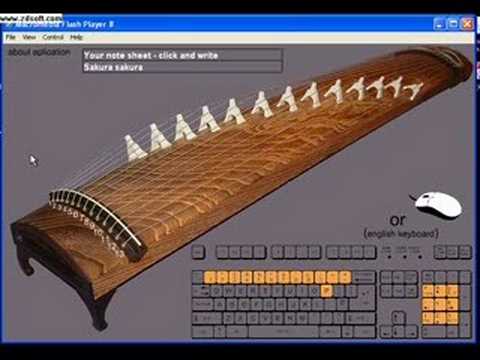 virtual koto - my try of sakura sakura - YouTube