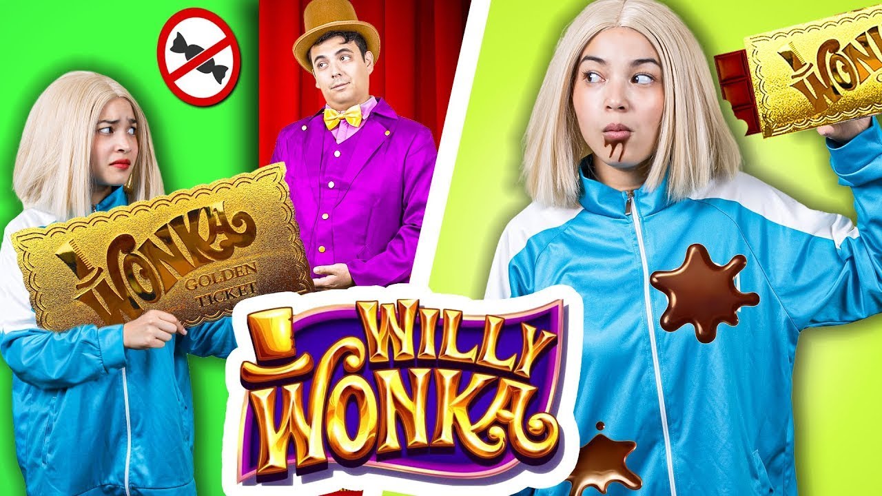 CRAZY WAYS TO SNEAK CANDY INTO WILLY WONKA CHOCOLATE FACTORY | SNEAKING ...