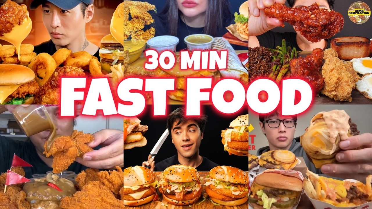 mukbangers devouring too much FAST FOOD 🍔🍟🍗🌭🍜🍝🔥😋 - YouTube