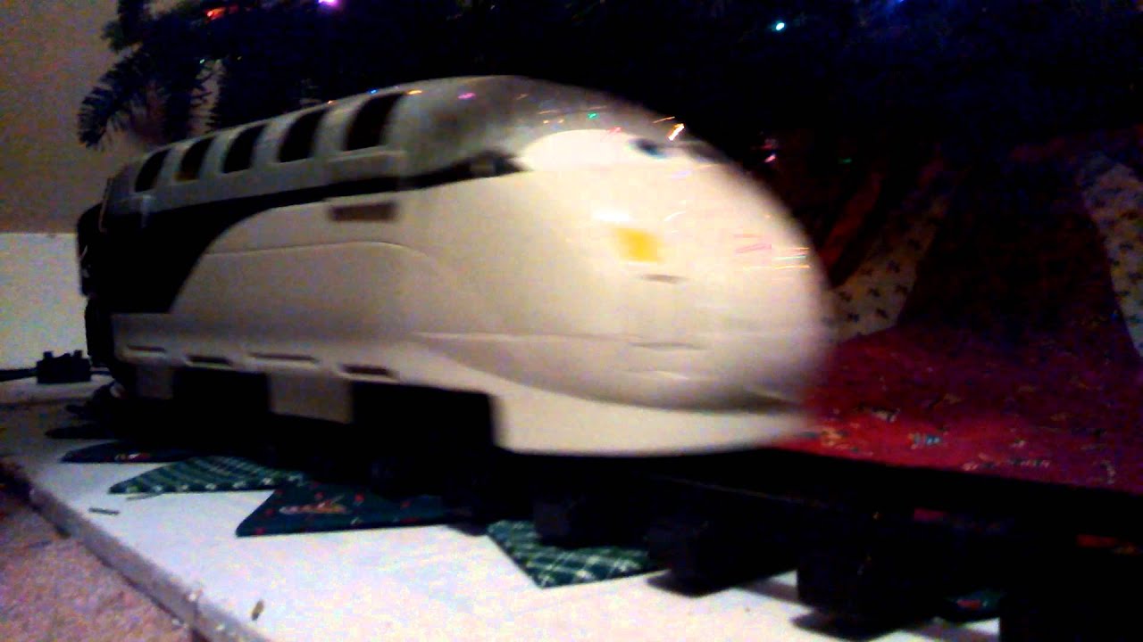 Polar Express pushes Cars 2 Stephenson @ the tree - YouTube