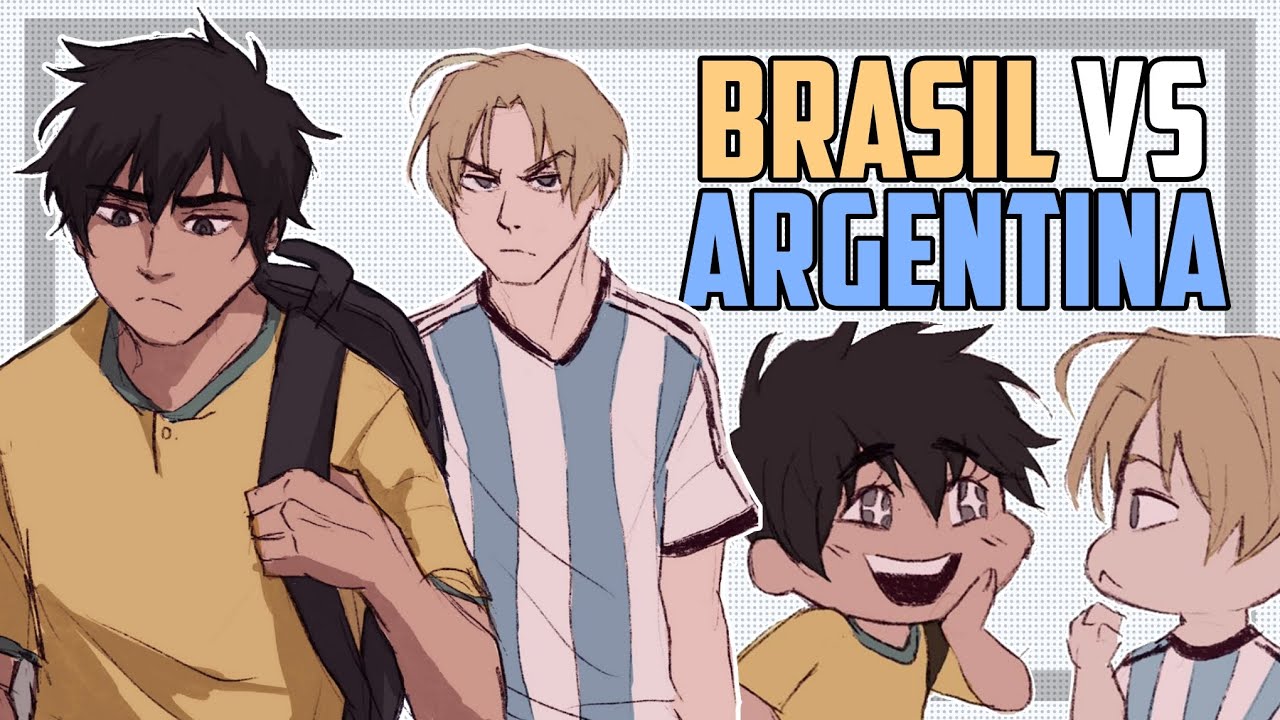 BRASIL VS ARGENTINA SE FOSSE UM MANGA (COMIC DUBLADA) - YouTube