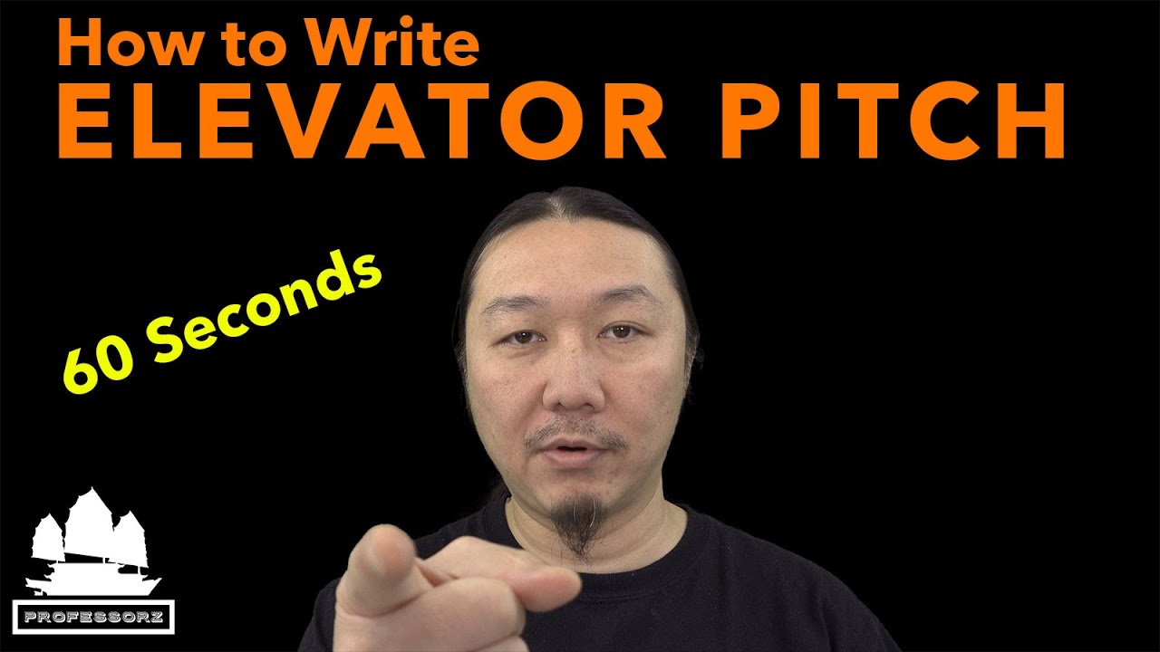 How to Write Elevator Pitch 60 sec 5 Components startup business [5 Min ...