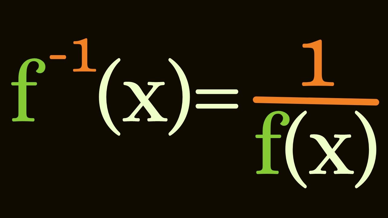 When is the reciprocal the inverse? - YouTube