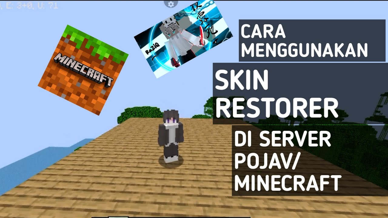 cara menggunakan skin restorer di server pojav/Minecraft Indonesia ...
