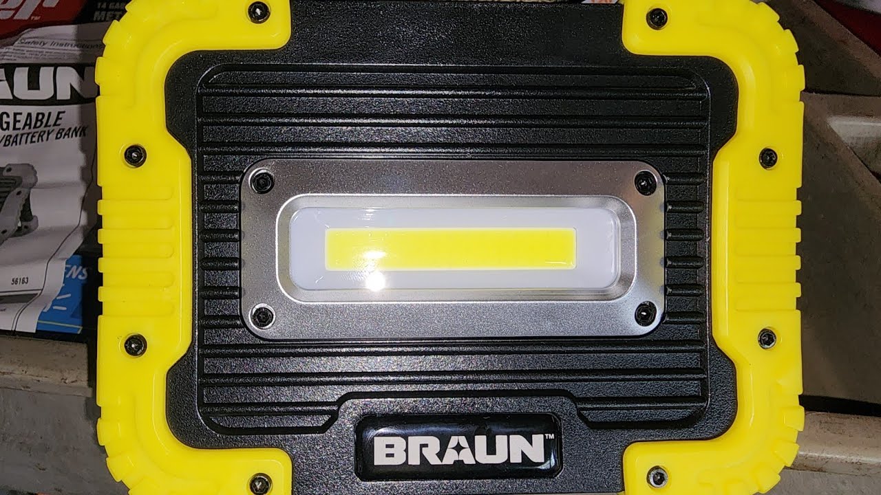 Harbor Freight's Braun Rechargable LED Worklight. The best rechargable light for work and ...
