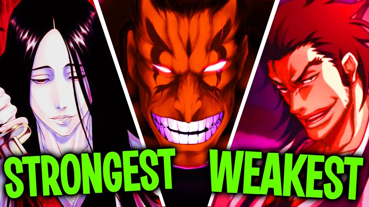 All Kenpachi RANKED WEAKEST TO STRONGEST | BLEACH Ranking - YouTube