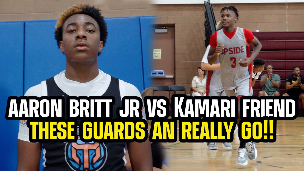 Aaron Britt Jr Breaks Rim Tre Mann Elite vs Upside Athletics 2027 - YouTube