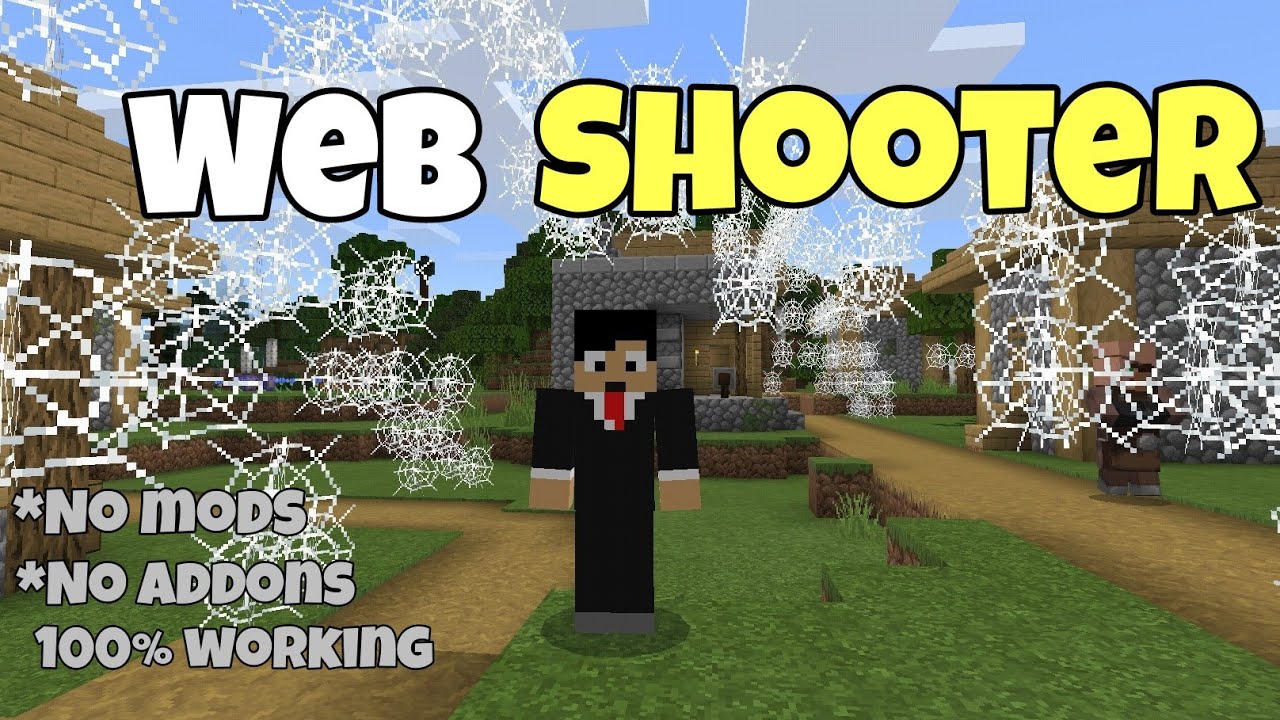 Minecraft PE:How To Make A Web Shooter - YouTube