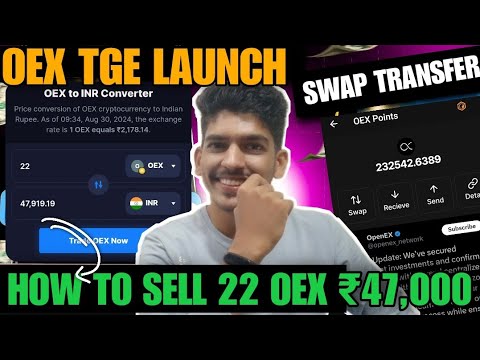 Satoshi 22 OEX Sell ₹47000 @ TGE Launch 💥 Oex coin withdrawal new ...
