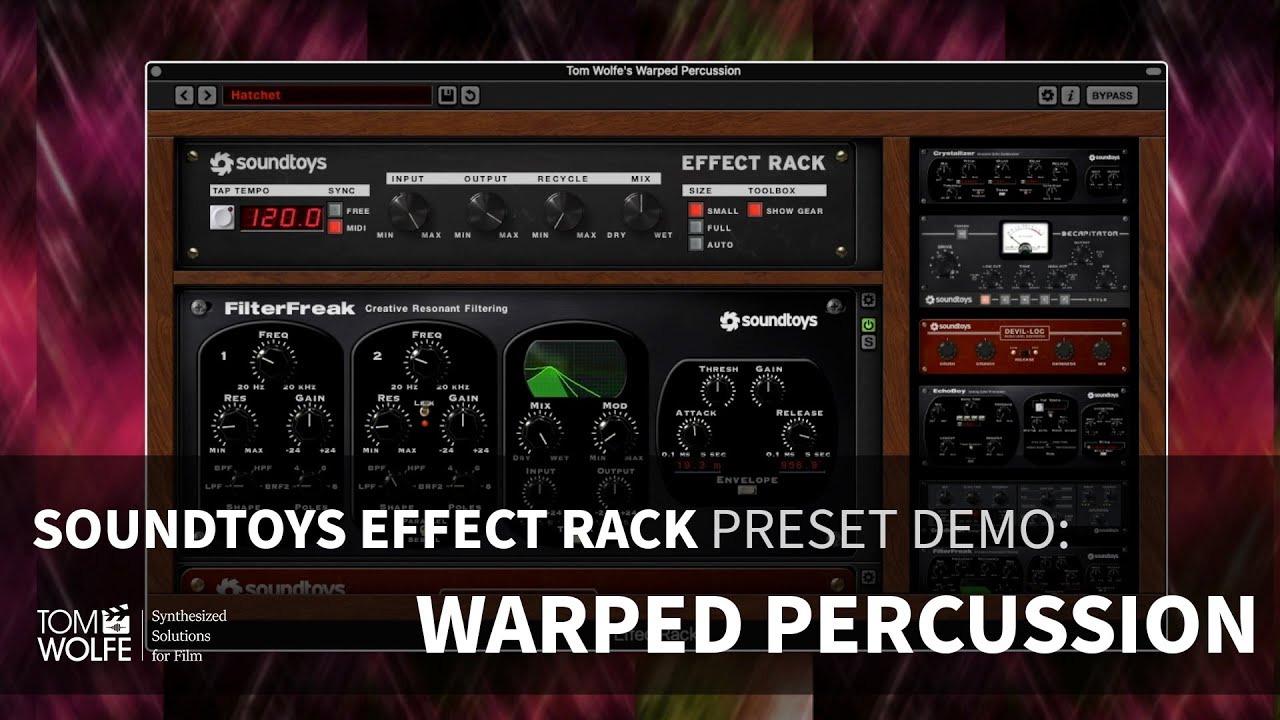 Soundtoys Effect Rack: ‘Warped Percussion’ Presets (Tom Wolfe) - YouTube