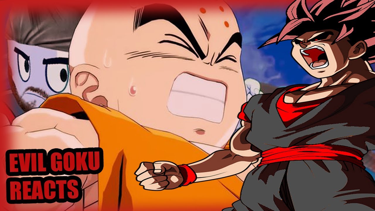 "Krillin Dead!!"Evil Goku Reacts To | Krillin's Training Day - YouTube