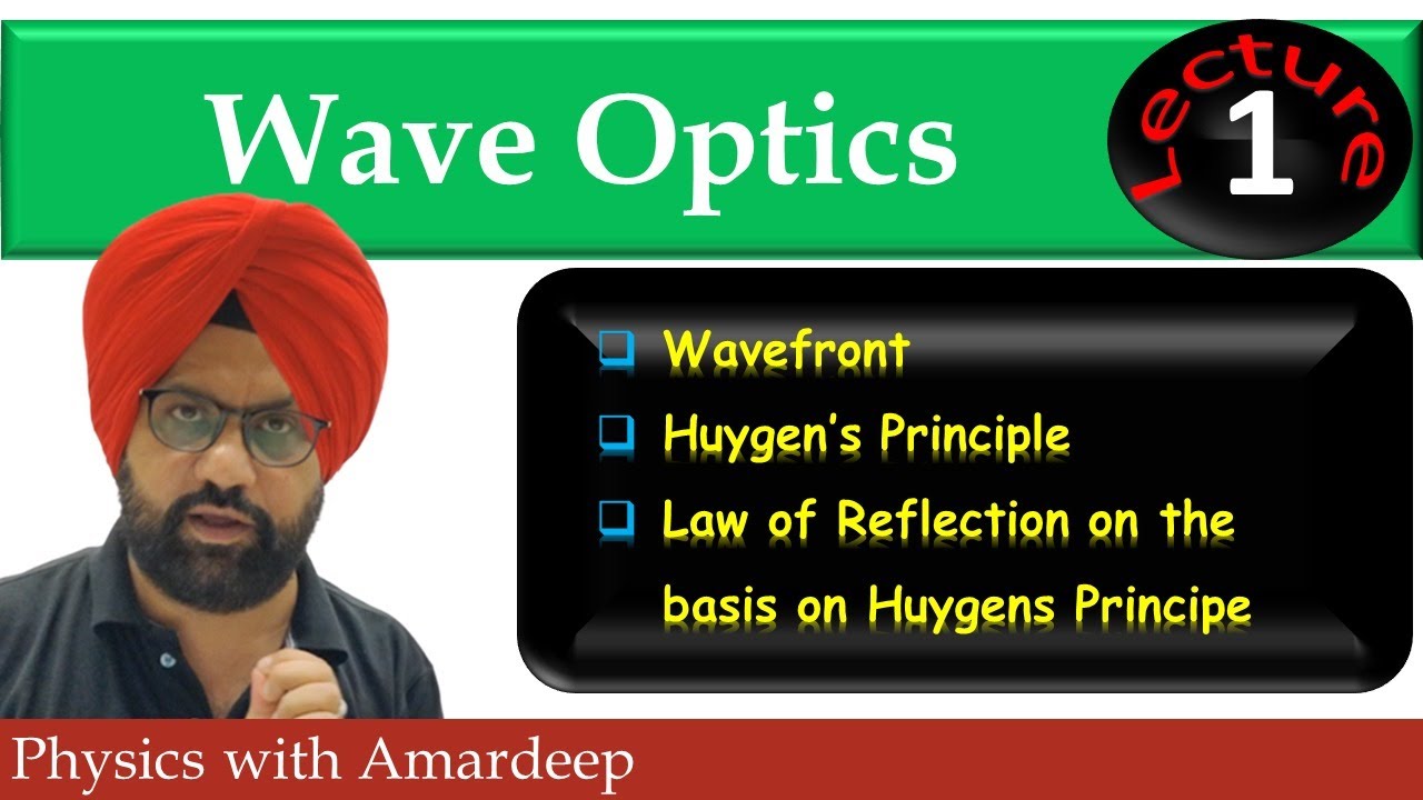 Wave Optics- 1 || Live || Wavefront || Huygens Principle || Law of ...