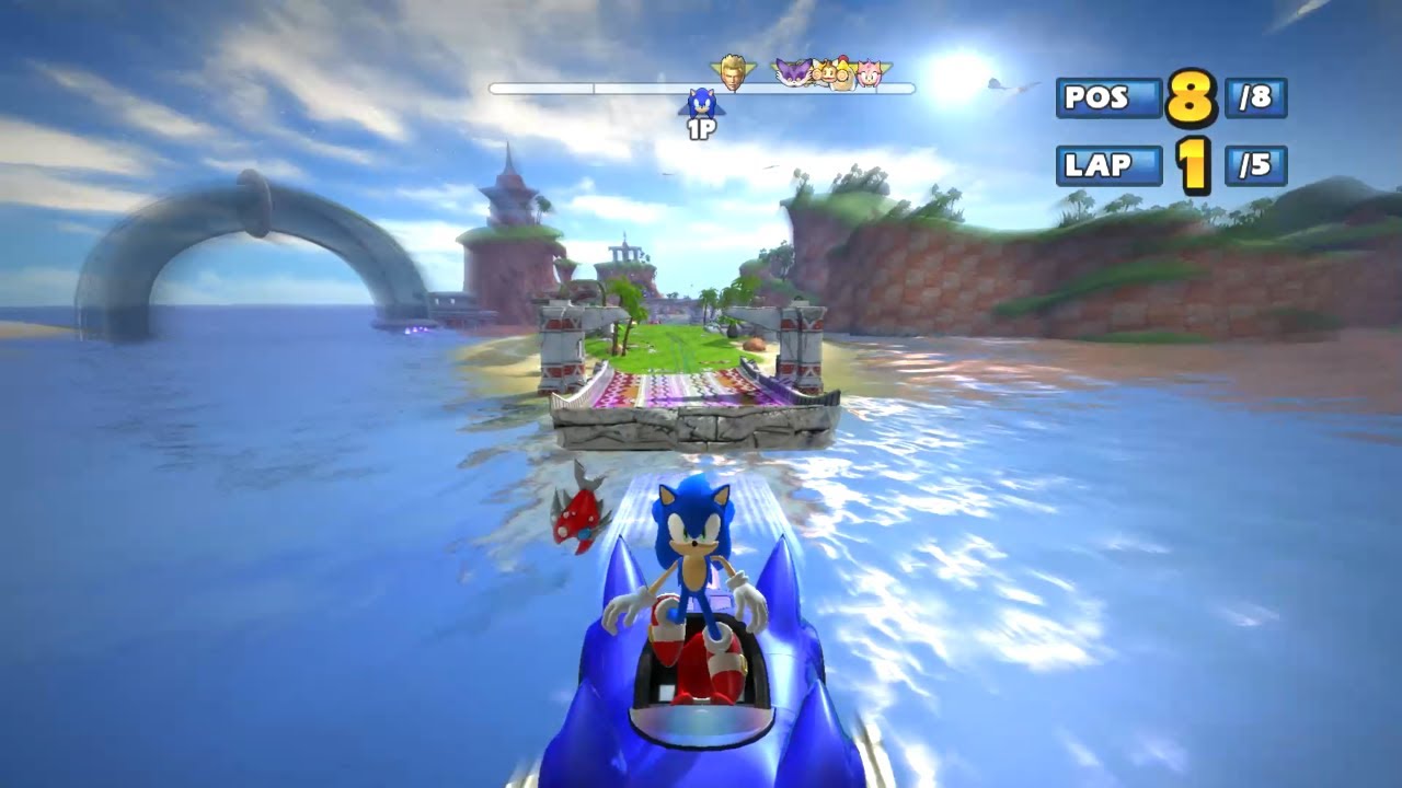 SONIC Ocean Ruin 5 Laps Expert (Request) Sonic & Sega All-Stars Racing ...