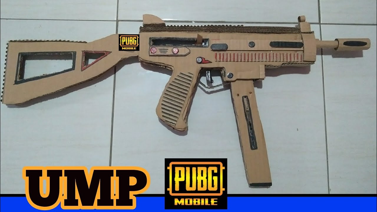 cara membuat senjata ump pubg bahan kardus bekas || cardboard gun ump ...