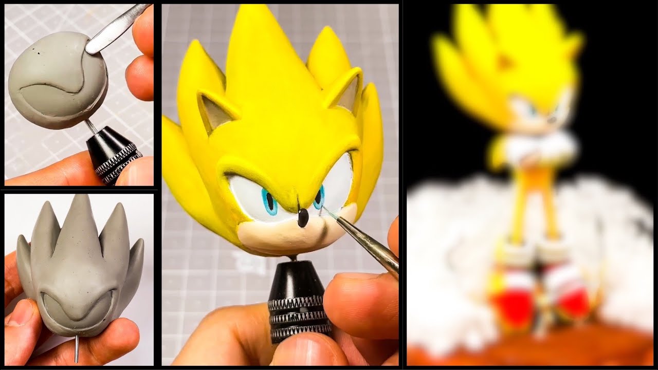 How to make Super Sonic 2 with Clay / Sonic Frontiers [ kiArt ] - YouTube