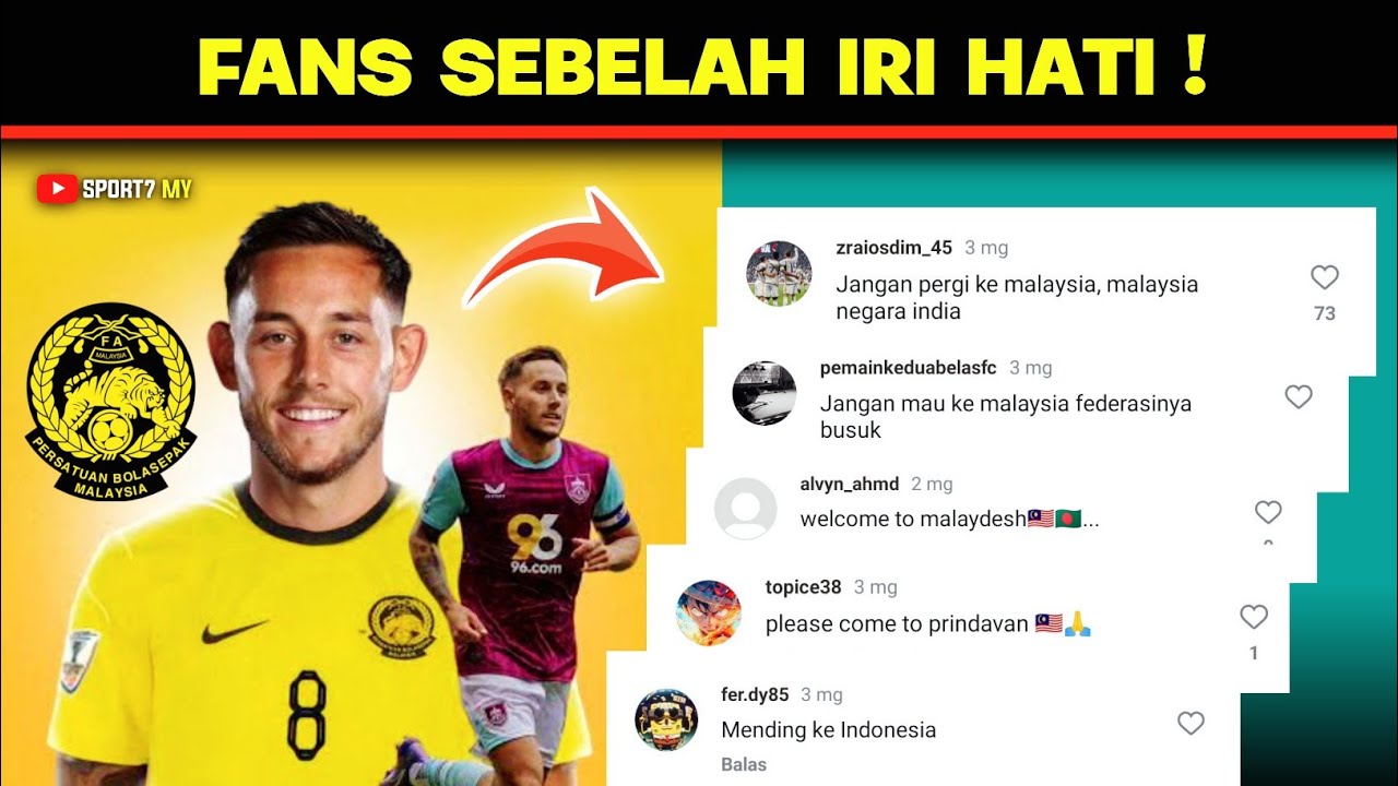 iri HATI ! fans Indonesia Serang IG Pemain Warisan Malaysia Josh ...