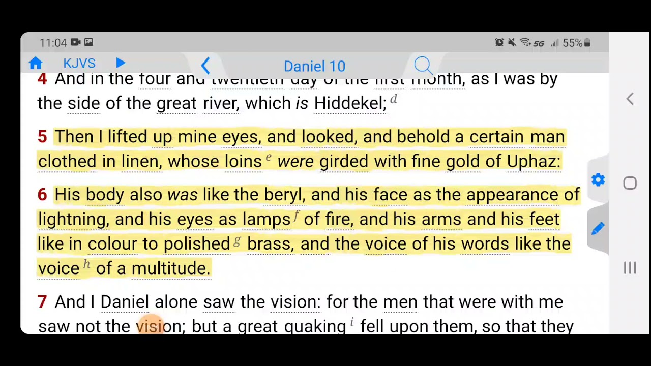The Angel In Daniel Chapter 10 Is Not An Angel It Is The Lord Jesus ...