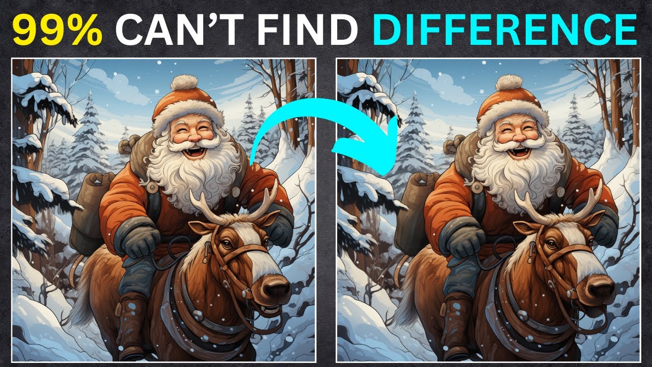 Find The Difference Puzzle Game Next Level: Santa's Reindeer Riddles pt ...