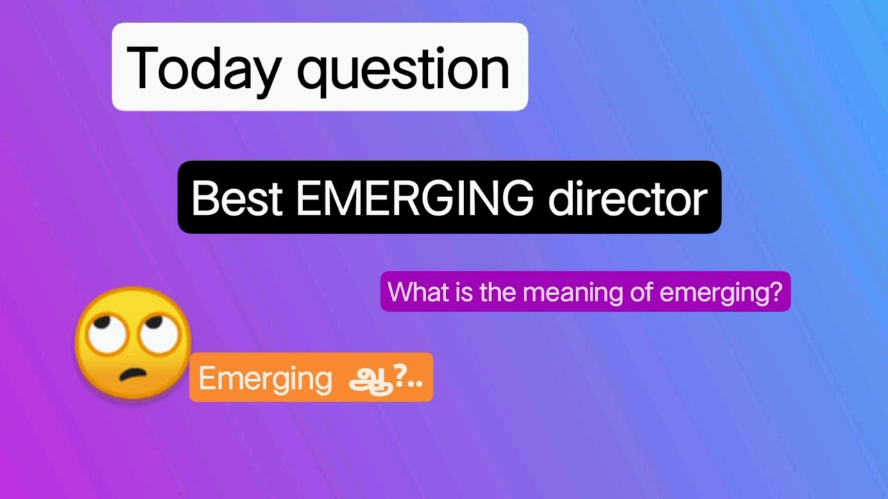 What is the meaning of emerging? - YouTube