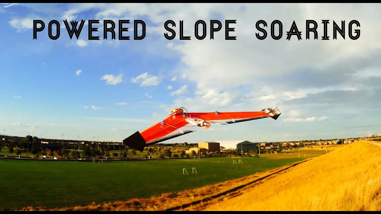 First attempt at power assisted slope soaring - YouTube