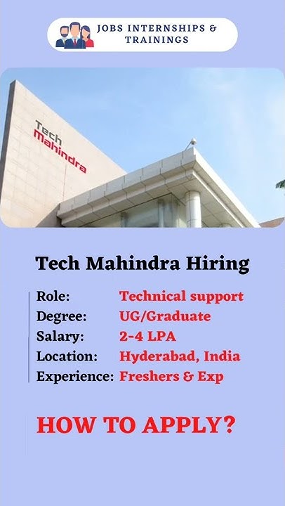 Tech Mahindra Hiring 2020 | Technical Specialist | Apply now - YouTube