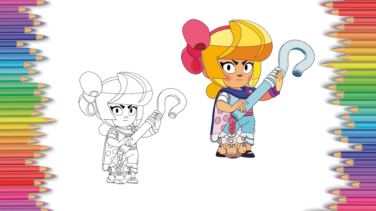 How to draw New Brawler Skin Bo Peep Bibi - Brawl Stars Step by Step ...
