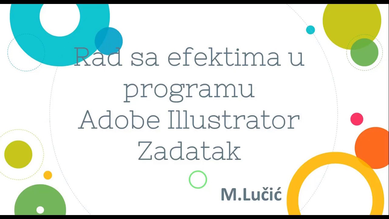 Racunarska grafika i animacija: Efekti u programu Adobe Illustrator ...