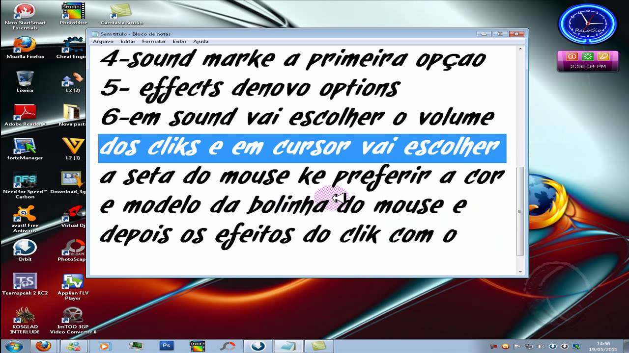 Como Colocar Bolinha do Mouse E Som De Click - YouTube