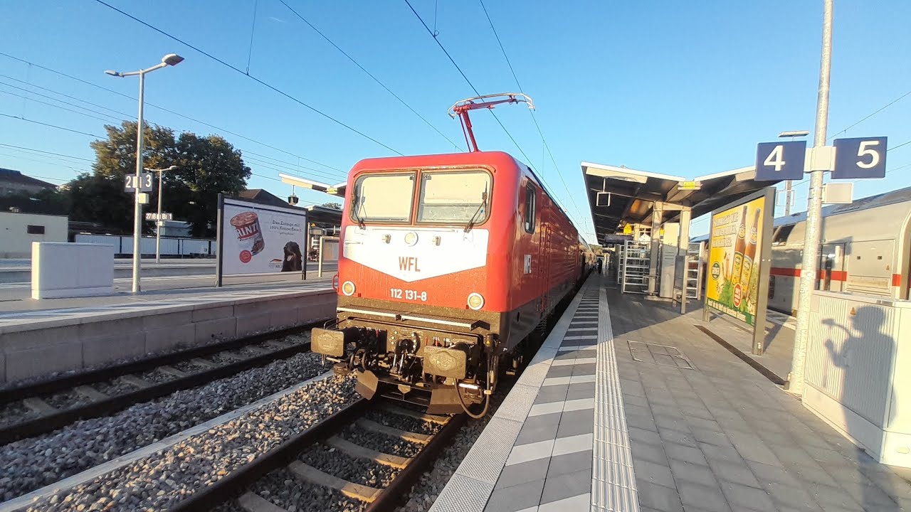 Im WFL Ersatzzug RE 80 und Orienrot BR 112 mit Vollgas 146 Kmh Von ...