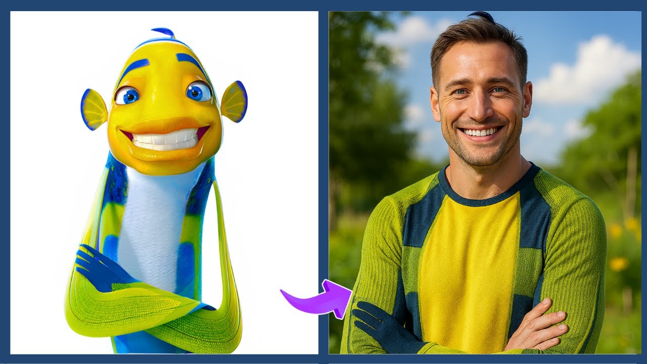 SHARK TALE MOVIE CHARACTERS BUT AS HUMANS! - YouTube
